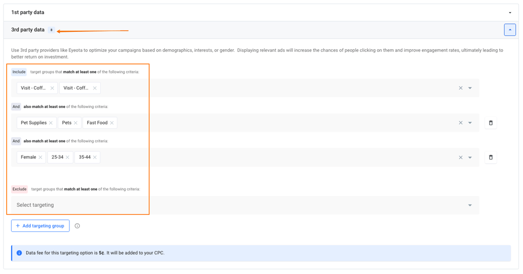 Audience Targeting Functionality